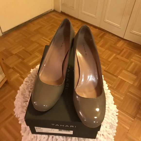 Tahari | Shoes | Stylish Cameltaupe Tahari Patent Leather Pump | Poshmark